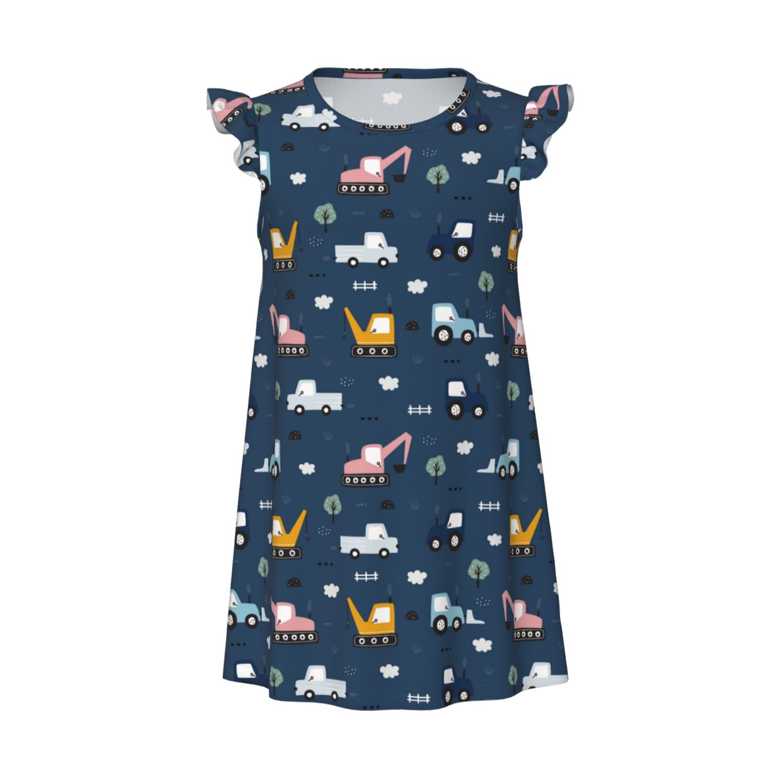 Daiia Modern Modern Excavator Girls Nightgowns, Unicorn Nightgown ...
