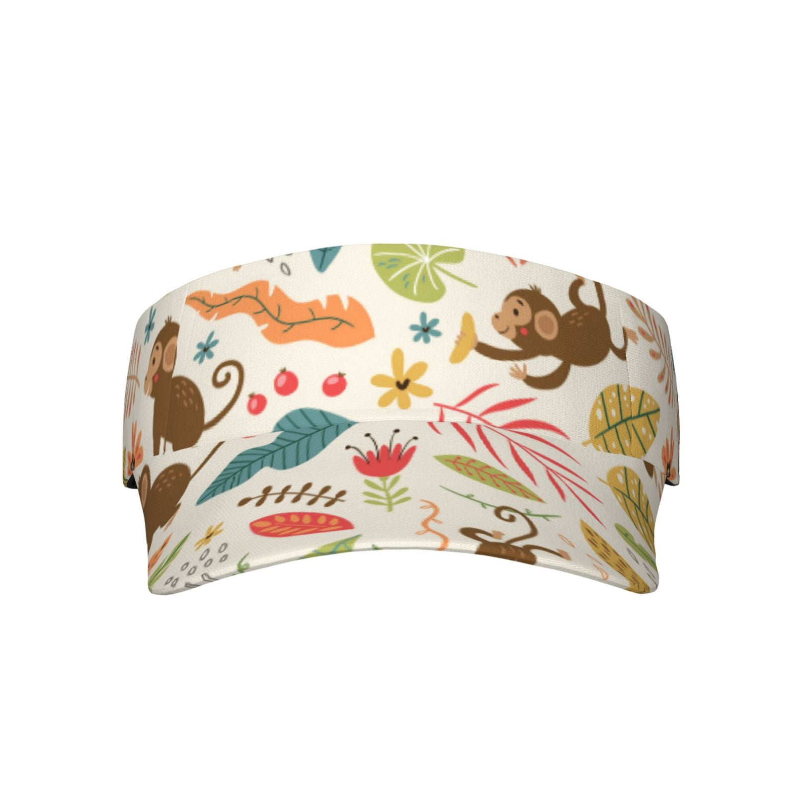 Daiia Monkeys in the Jungle Pattern Sport Sun Visor Hats Visor Cap ...