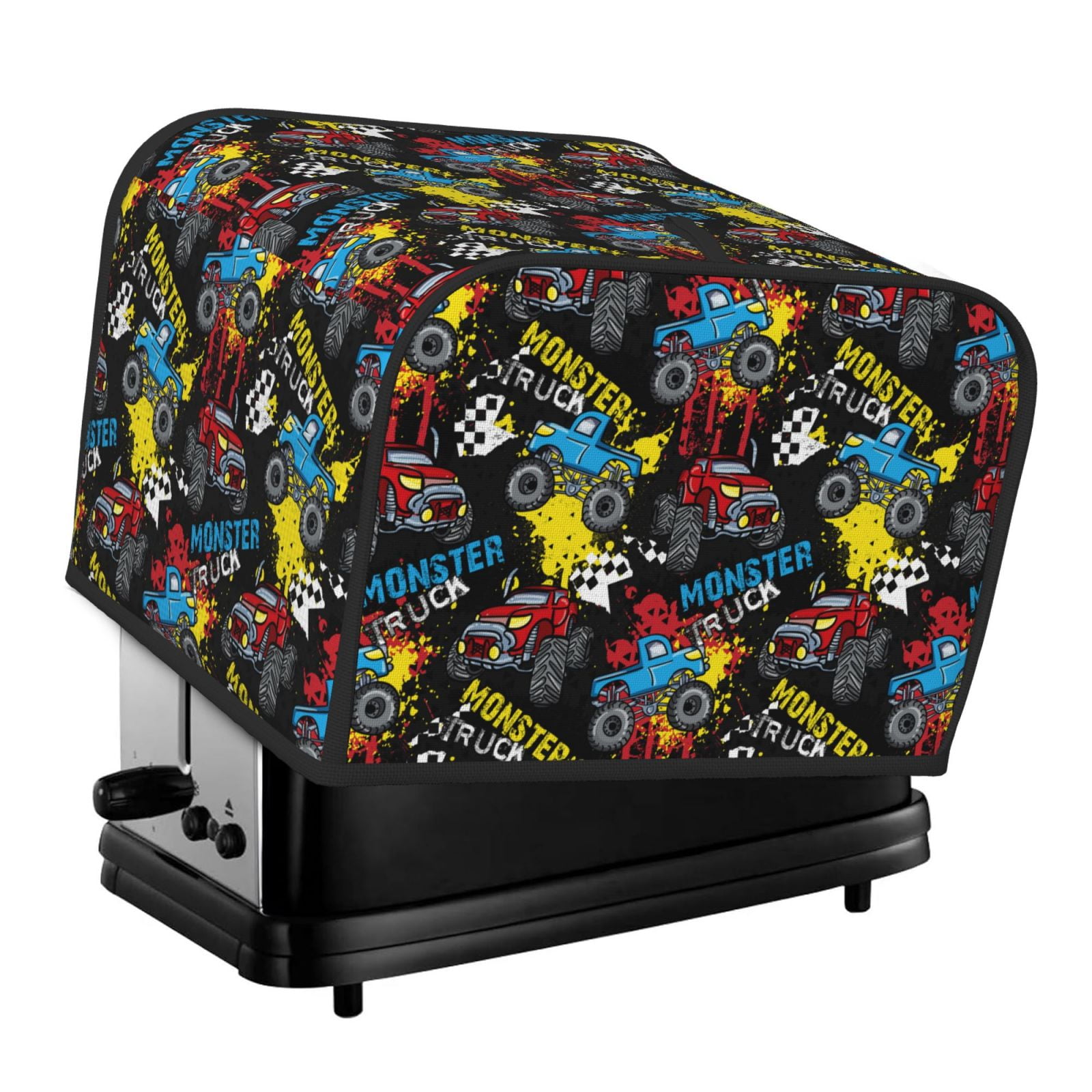 Daiia Monster Car Pattern 4 slice Toaster Cover, Toaster Appliance Dust ...