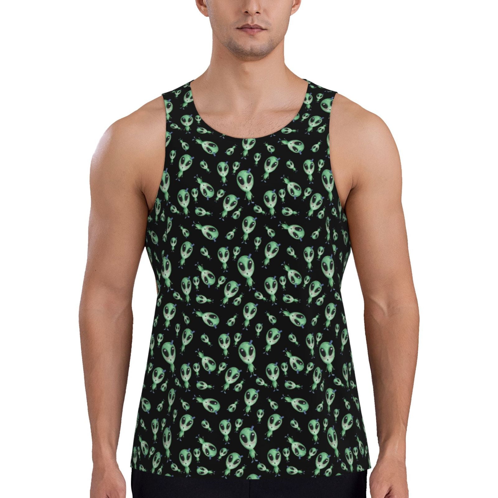 Daiia Monster Cartoons Printed Men's Quick Dry Fit Muscle Tank Top Slim ...