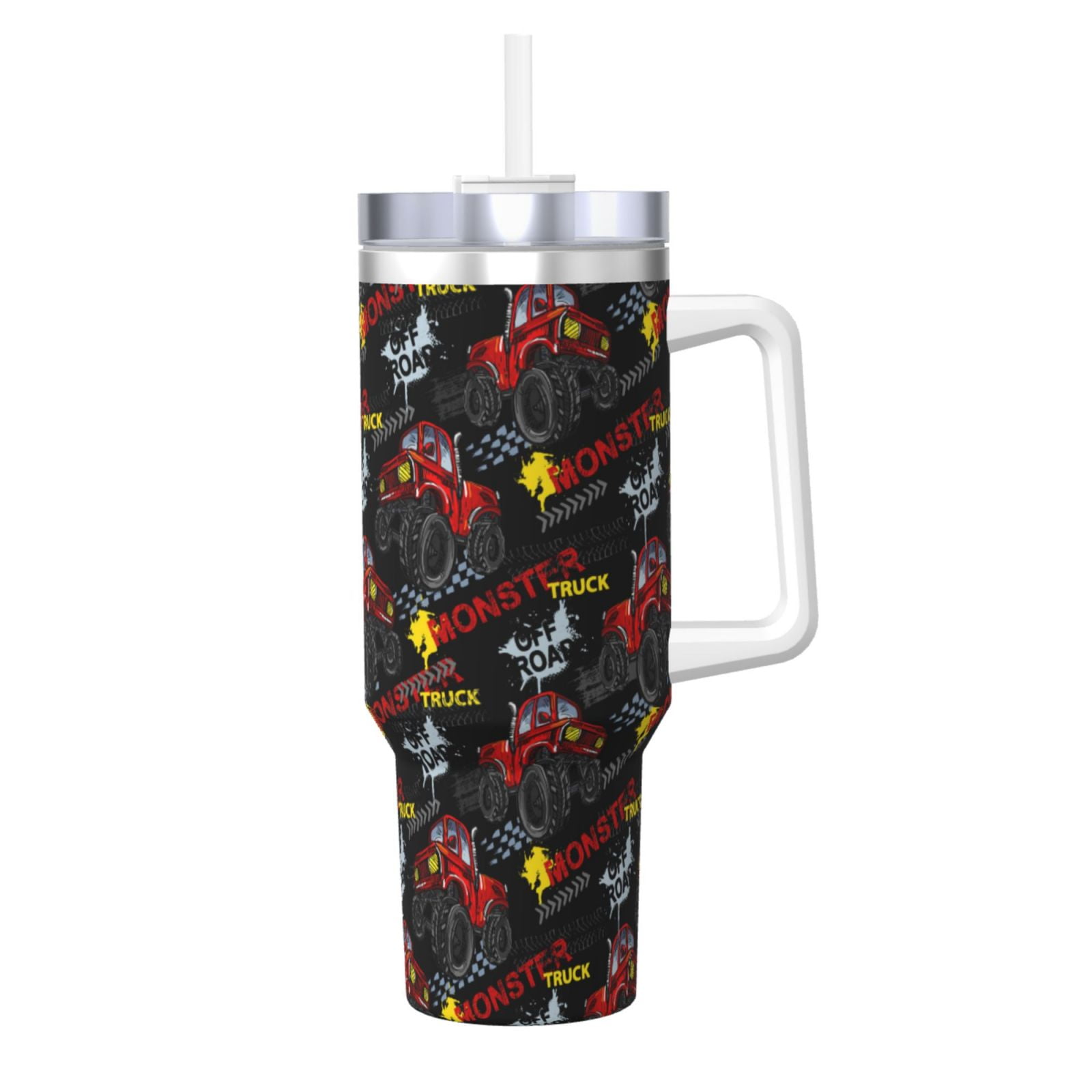 Daiia Monster Truck Printed 40 oz Tumbler with Handle,Ice Bully ...