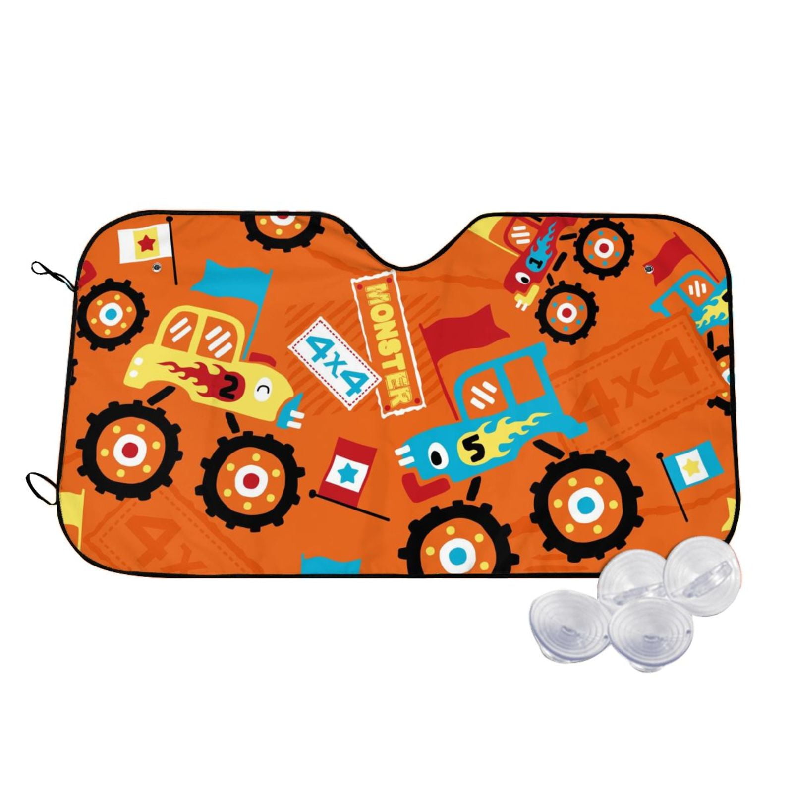 Daiia Monster Truck Windshield Sun Shade for Car SUV Truck (Medium ...