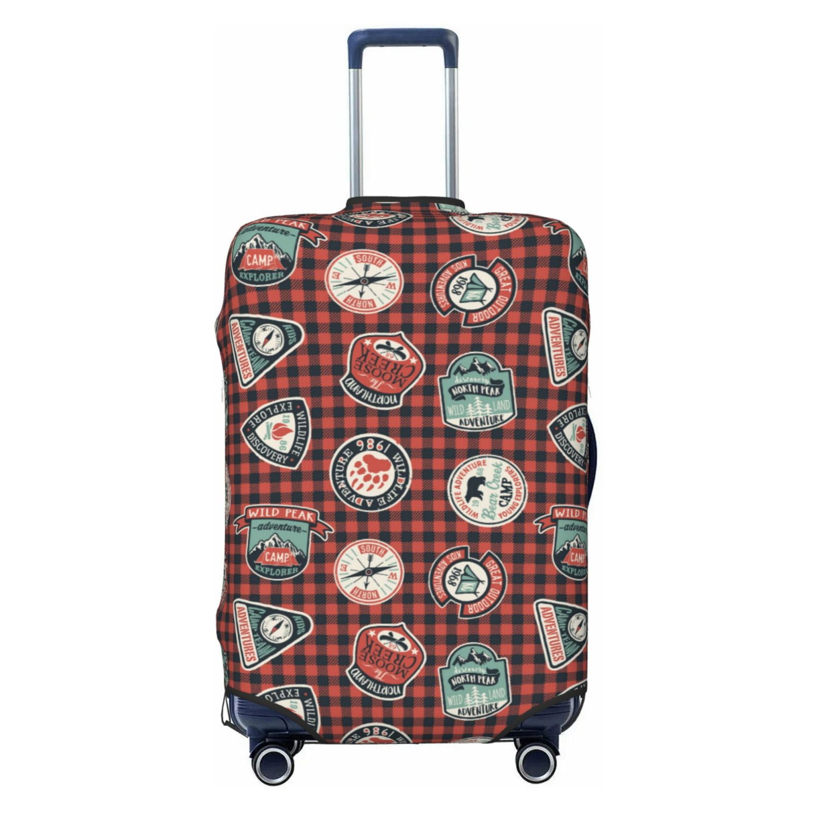 Daiia Mountain Adventure Badges Luggage Cover, Thickened Washable ...