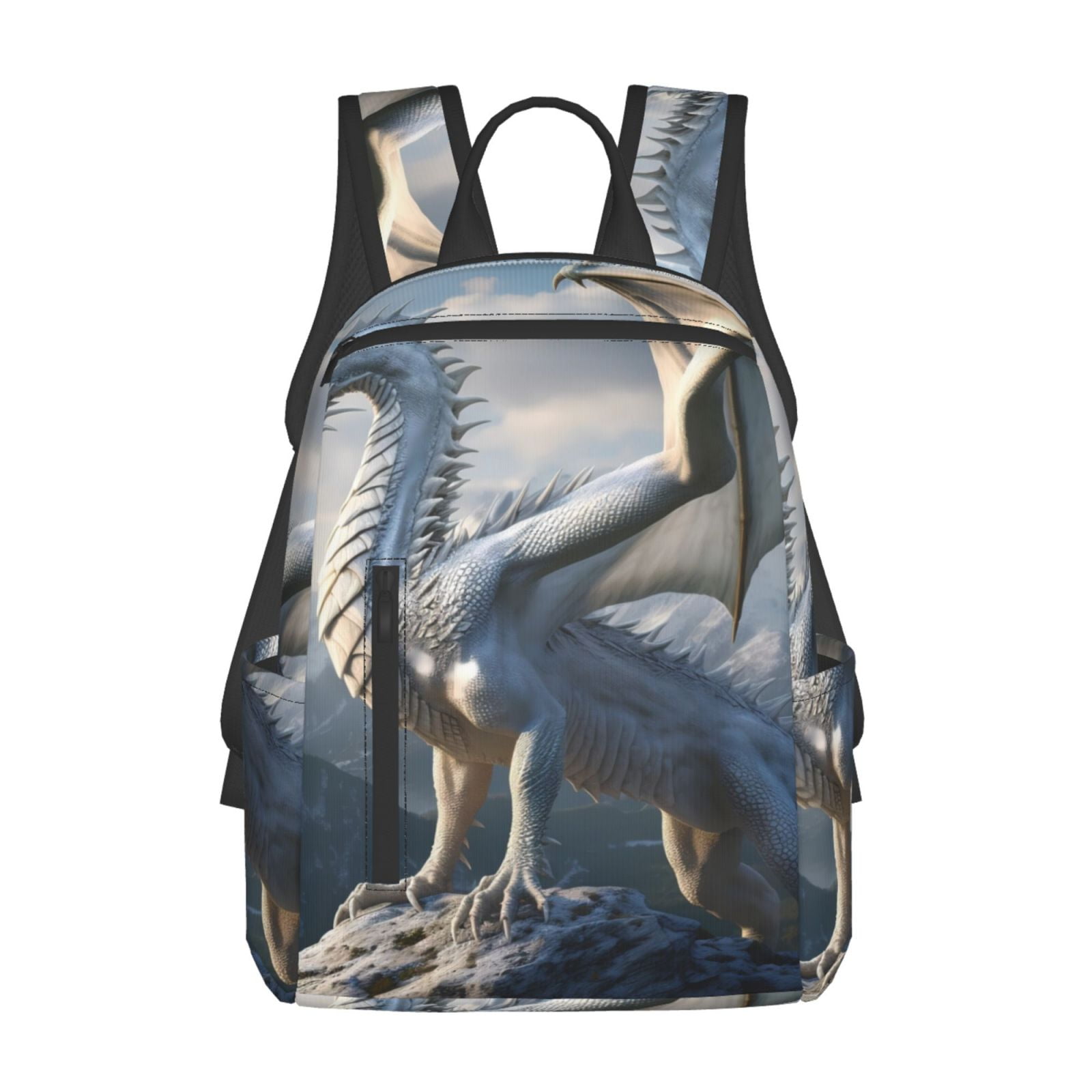 Daiia Mountain White Dragon School Backpack for Men and Women ...