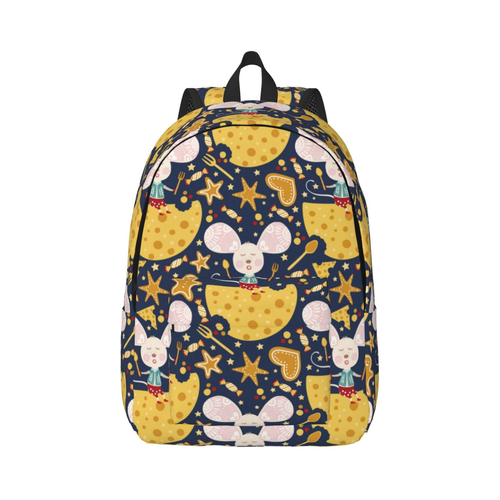 Daiia Mouse Cheese Vintage Canvas Backpack for Men and Women ,Hiking ...