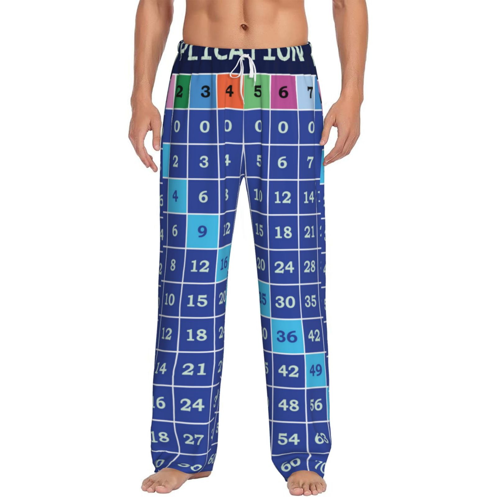 Daiia Multiplication Table Men's Sleep Pant with Pockets and Drawstring ...