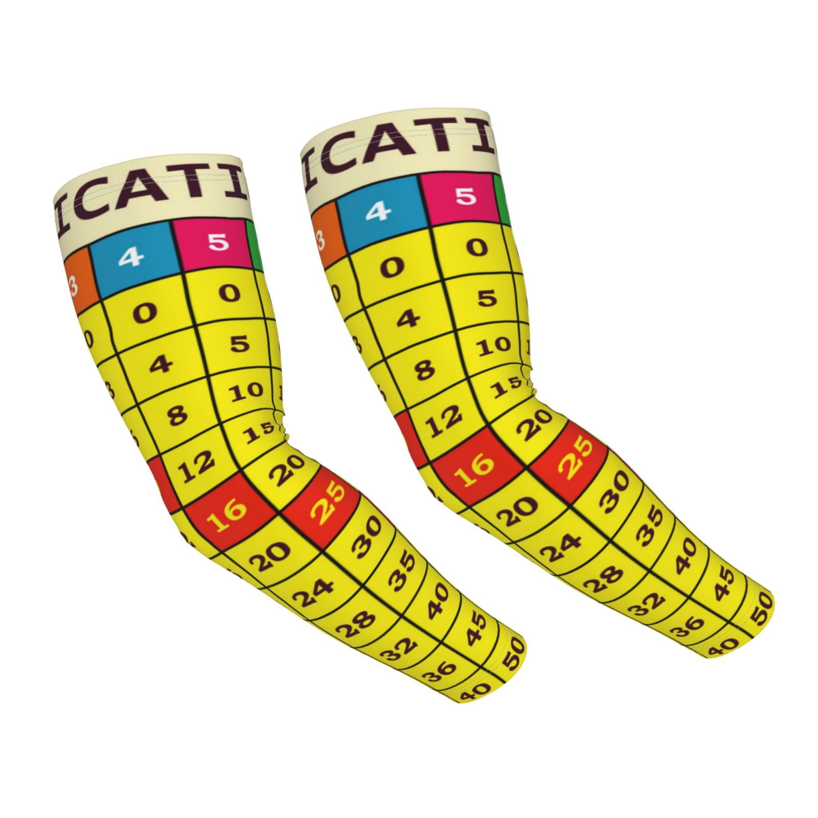 Daiia Multiplication Table2 UV Sun Protection Arm Sleeves - Cooling ...
