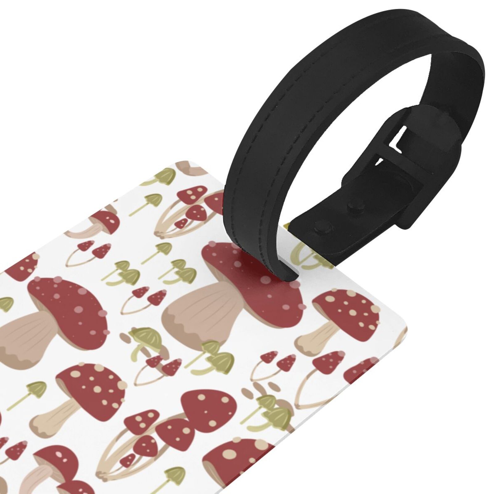 Daiia Mushroom Durable Luggage Tags with Secure Strap Travel ID Tags ...