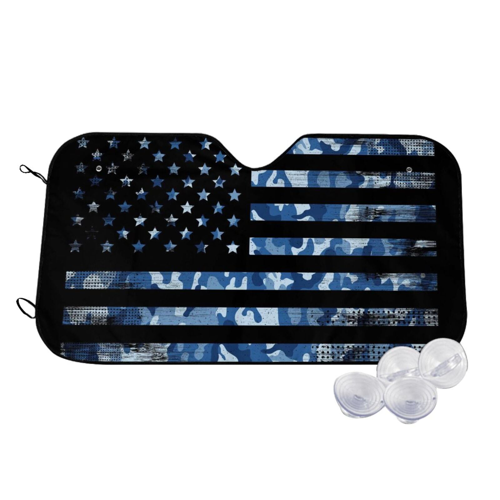 Daiia Navy Camouflage American Flag Windshield Sun Shade for Car SUV ...