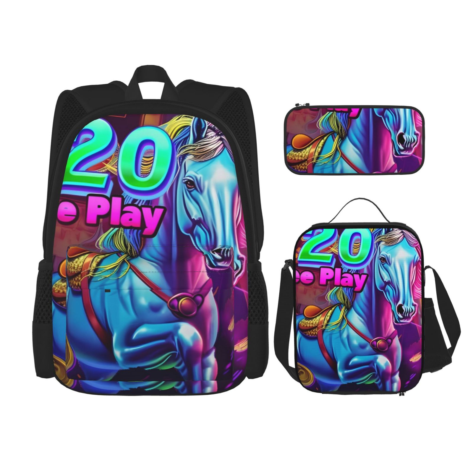 Daiia Neon Free Play School Bag Set -Backpack with Pencil Case and ...
