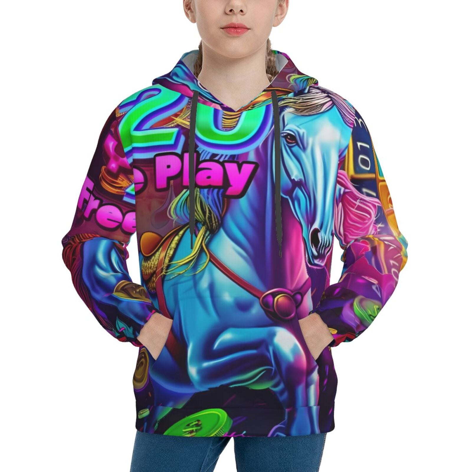 Daiia Neon Free Play for Boys Fashion Hoodies & Sweatshirts with ...