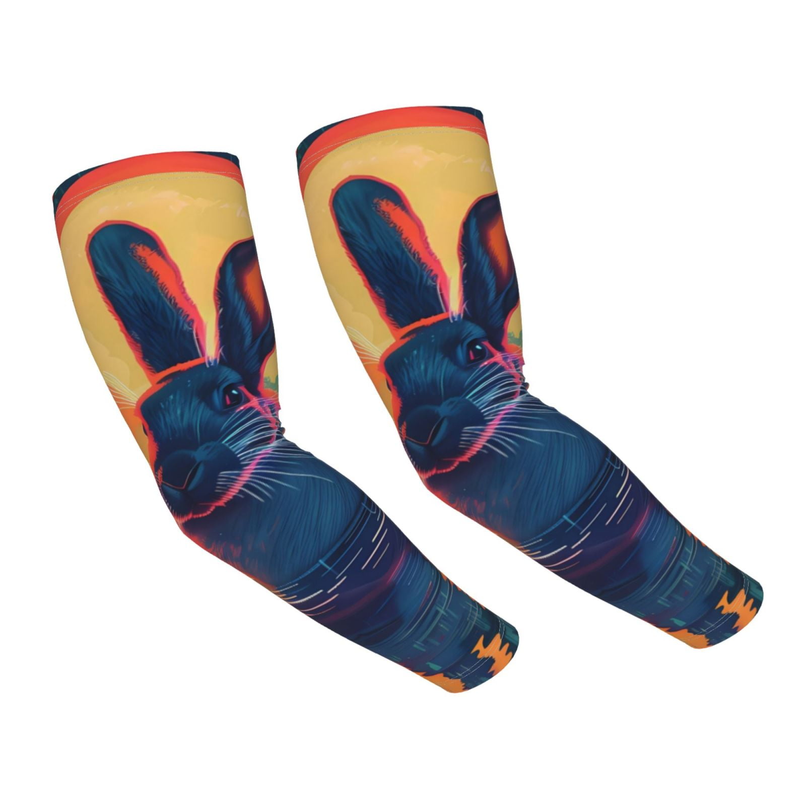 Daiia Neon Rabbit In Archway UV Sun Protection Arm Sleeves - Cooling ...
