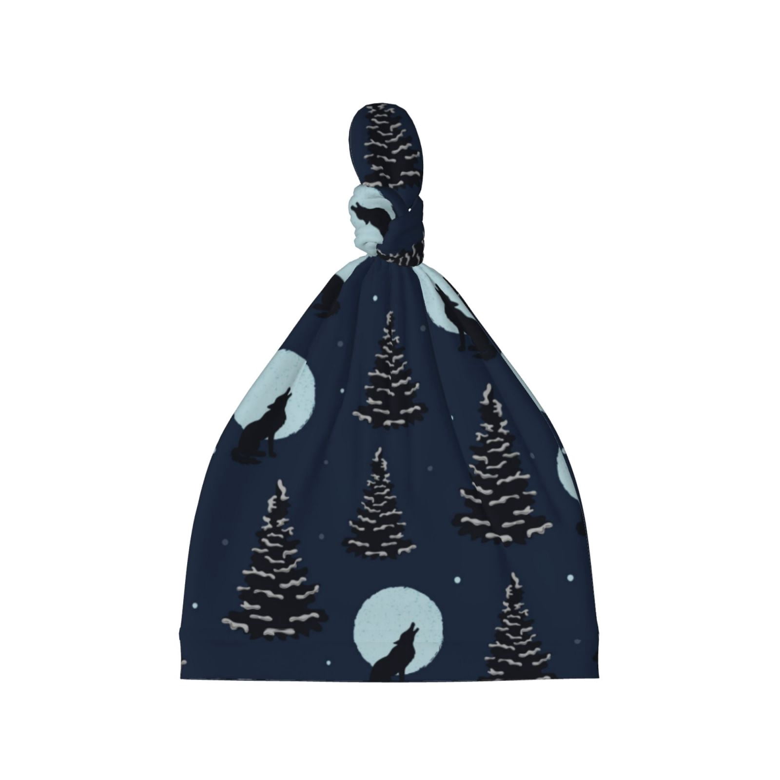 Daiia Night Forest Wolf Pattern Baby Beanie Knit Toddler Hat Kids ...