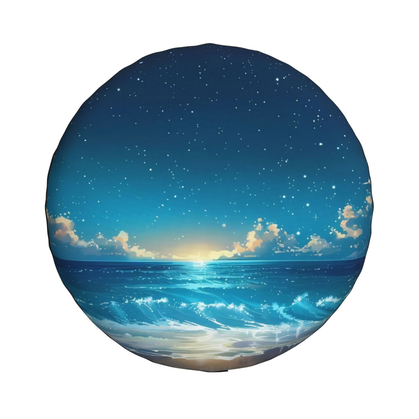 Daiia Night Sky Beach Scene Tire Covers , Travel Trailer Camper Truck ...