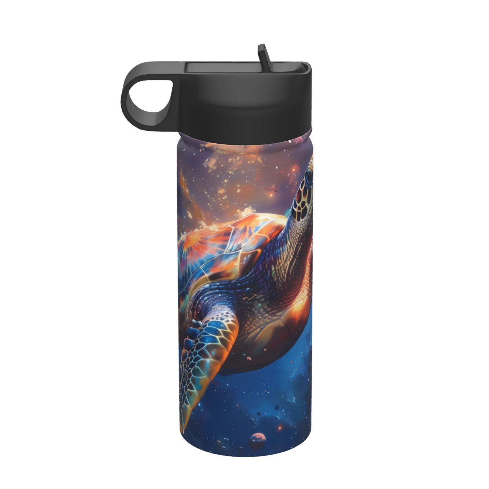 Daiia Night Sky Turtle Printed 18oz Sports Insulated Kettle With Straw ...