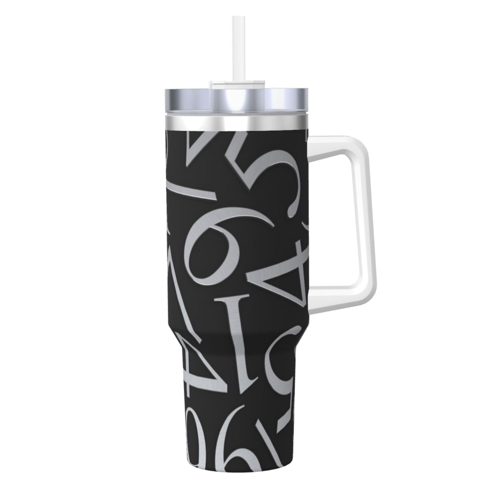 Daiia Numbers Printed 40 oz Tumbler with Handle,Ice Bully Insulated ...
