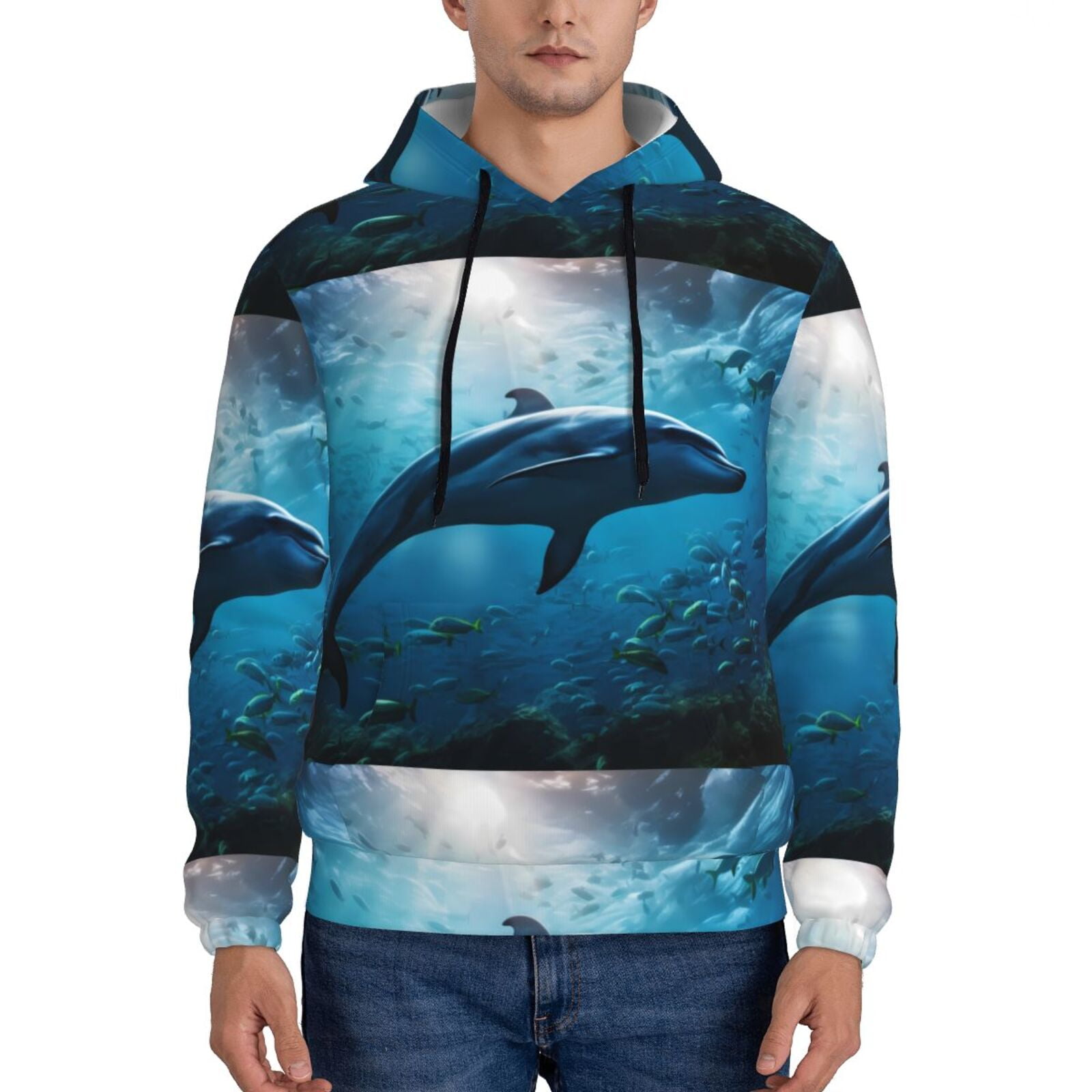 Daiia Ocean Dolphin Fish School for Men's Fashion Hoodies & Sweatshirts ...