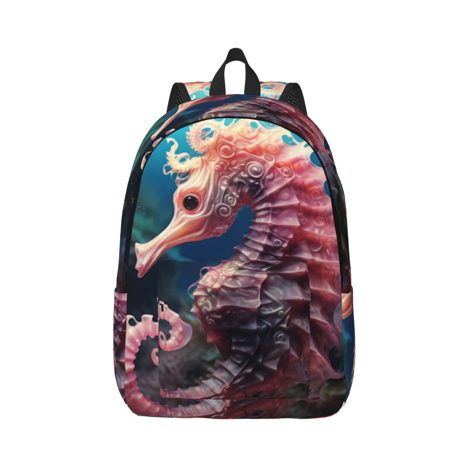 Daiia Ocean Seahorse Vintage Canvas Backpack for Men and Women ,Hiking ...