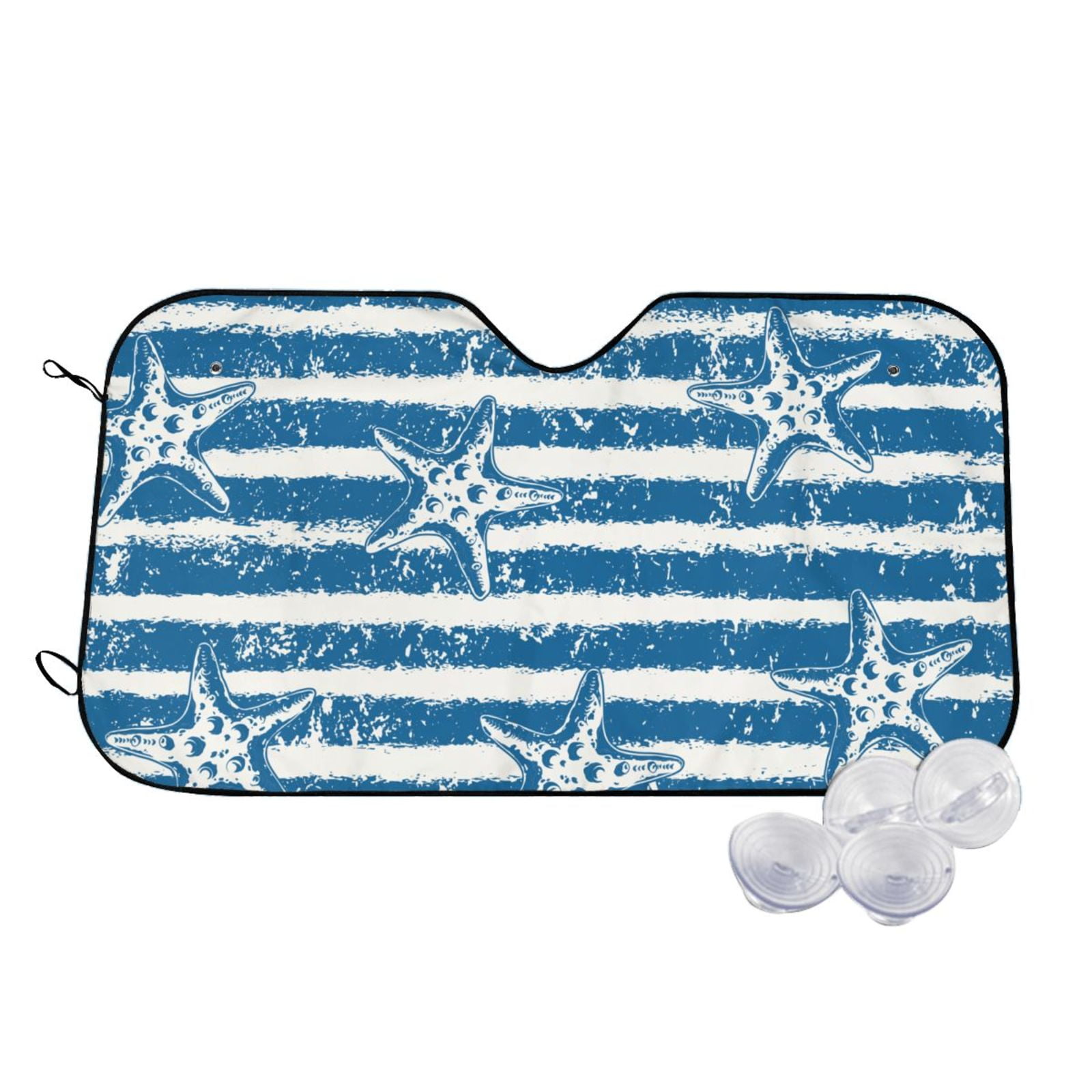 Daiia Ocean on Striped Windshield Sun Shade for Car SUV Truck (Medium ...