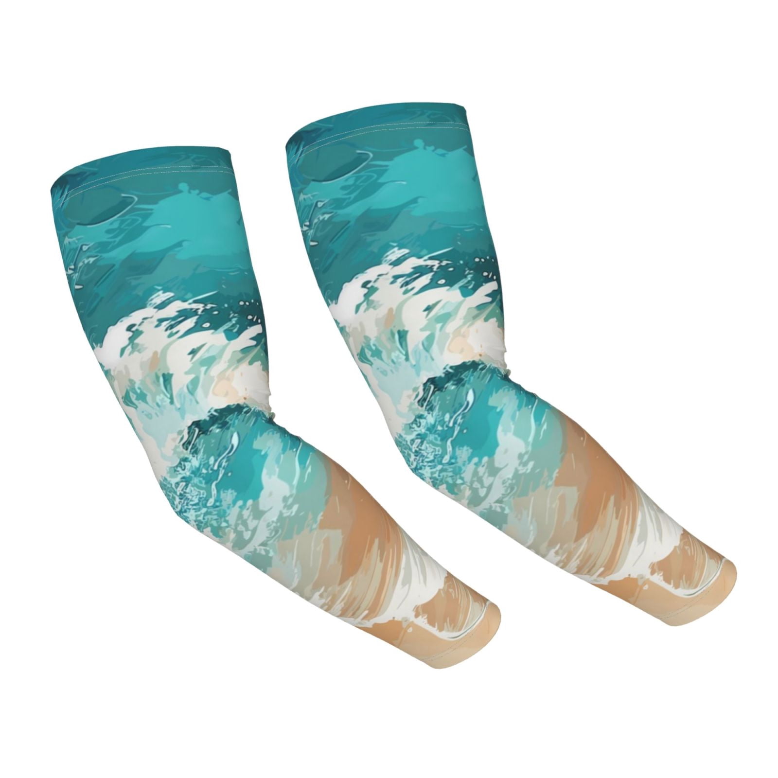 Daiia Ocean Wave Crash UV Sun Protection Arm Sleeves - Cooling ...