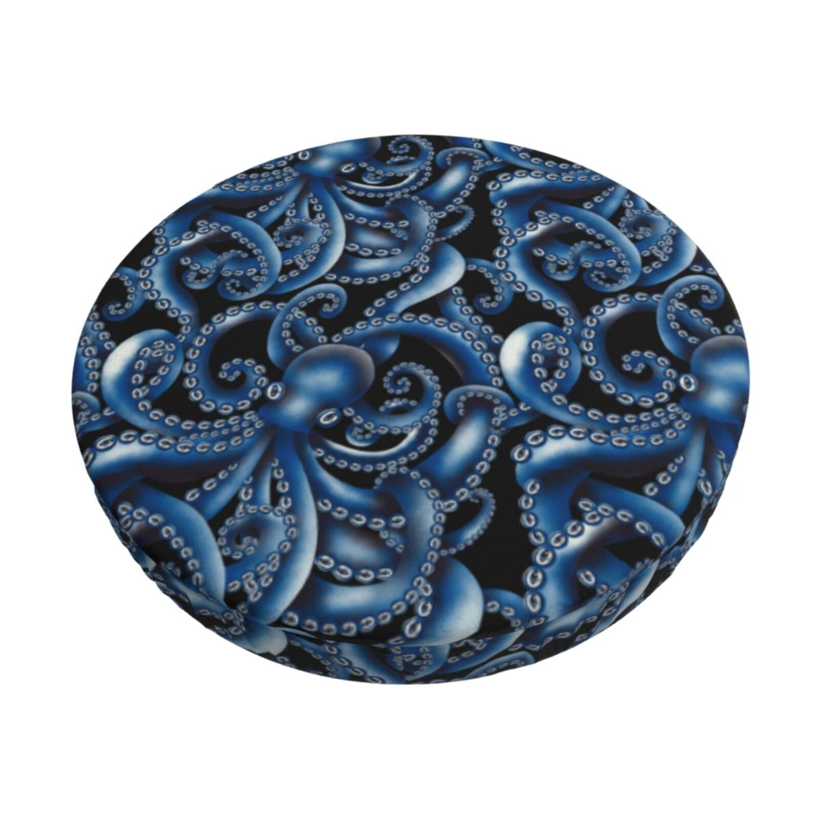 Daiia Octopus Pattern Stool Covers Round,Round Bar Stool Covers ...