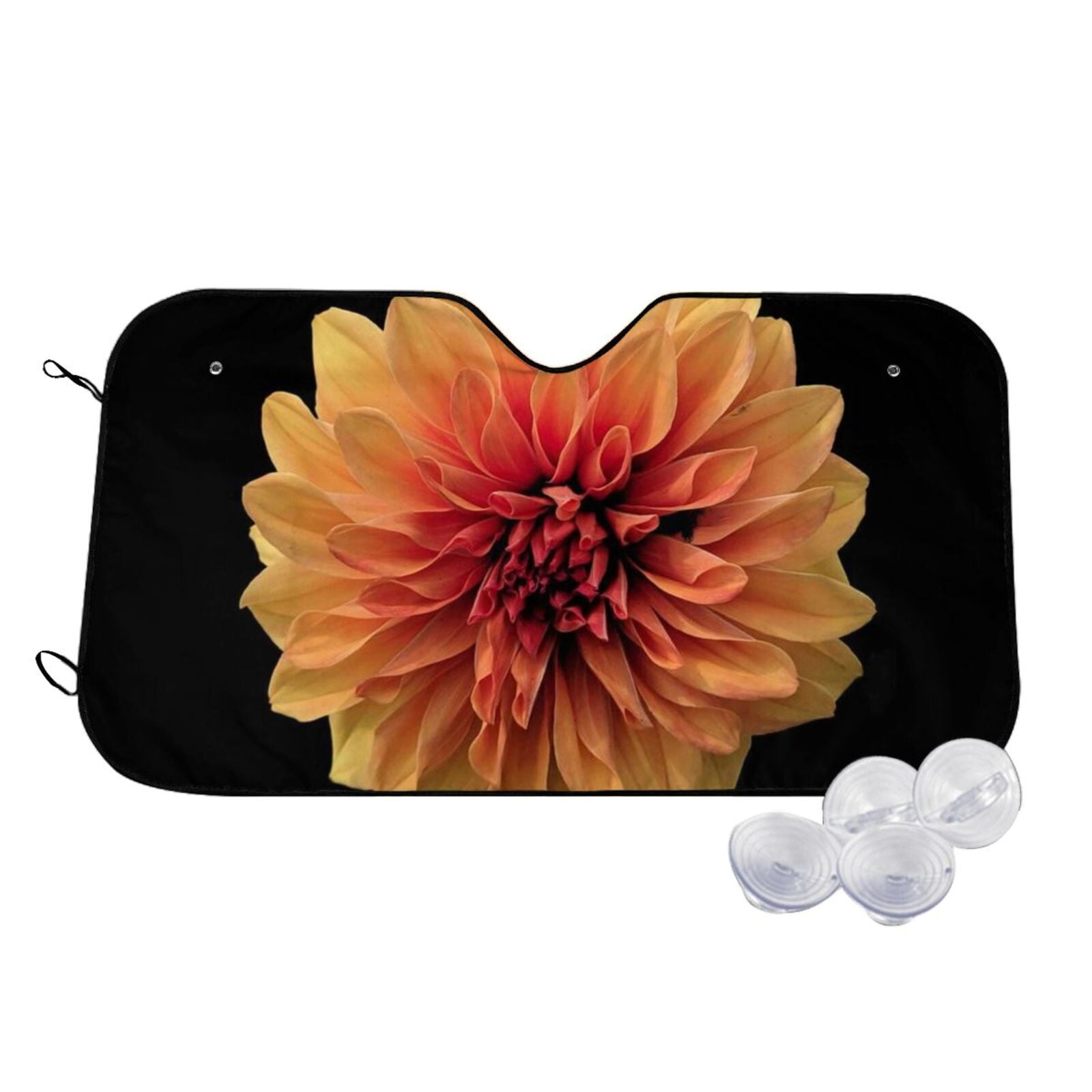 Daiia Orange Dalia Windshield Sun Shade for Car SUV Truck (Medium ...