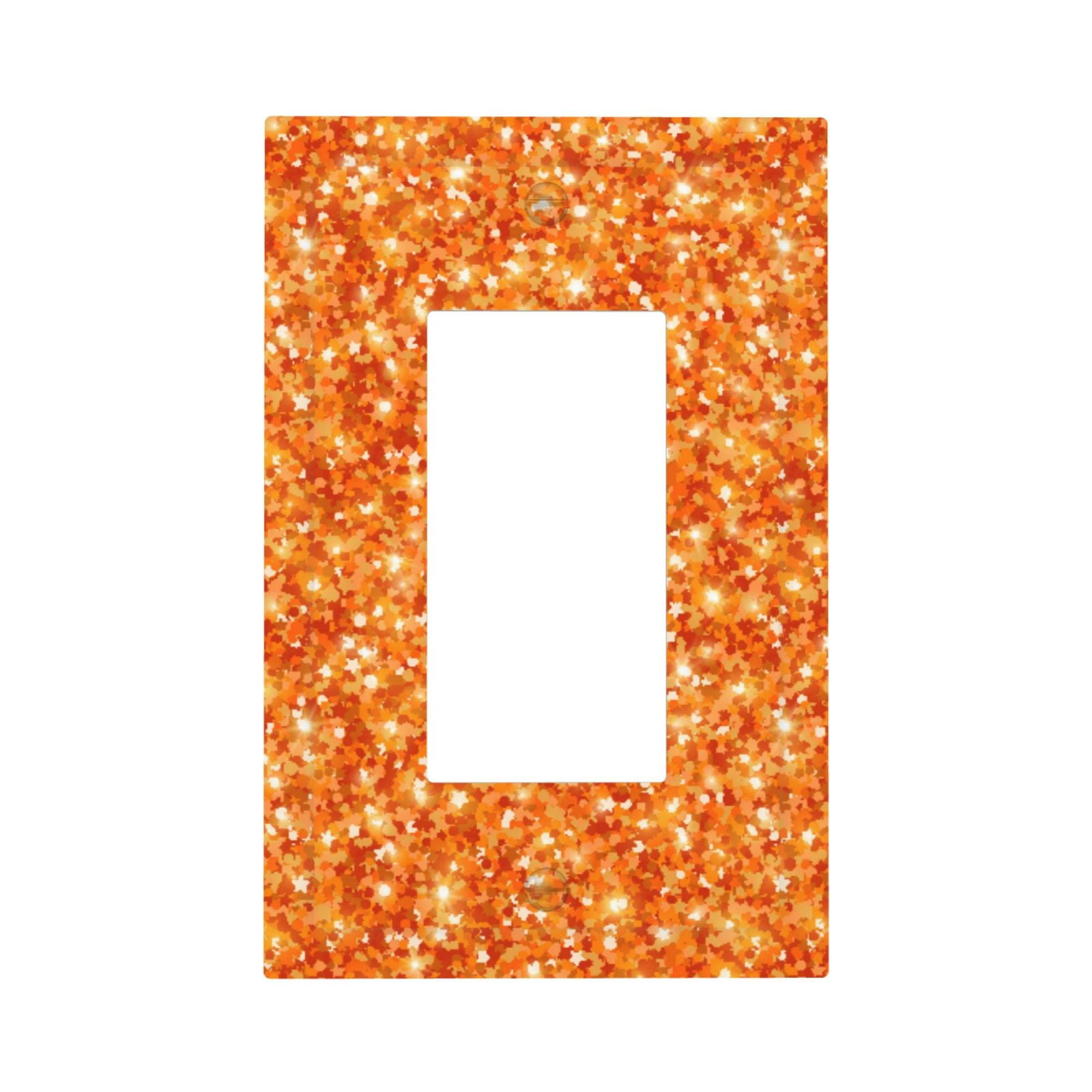 Daiia Orange Glitter Pattern Decorator Wall Plate Child Safe Outlet ...