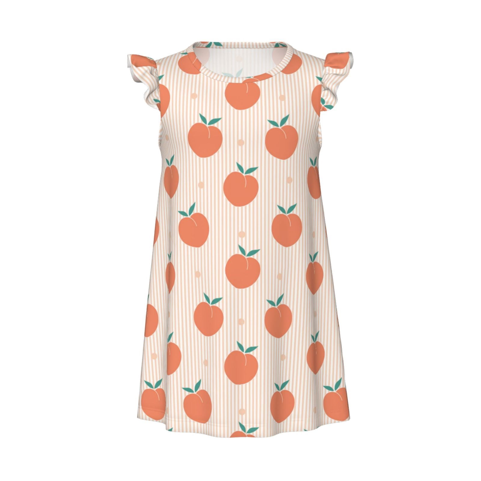 Daiia Orange Peach Girls Nightgowns, Unicorn Nightgown Princess Pajama ...
