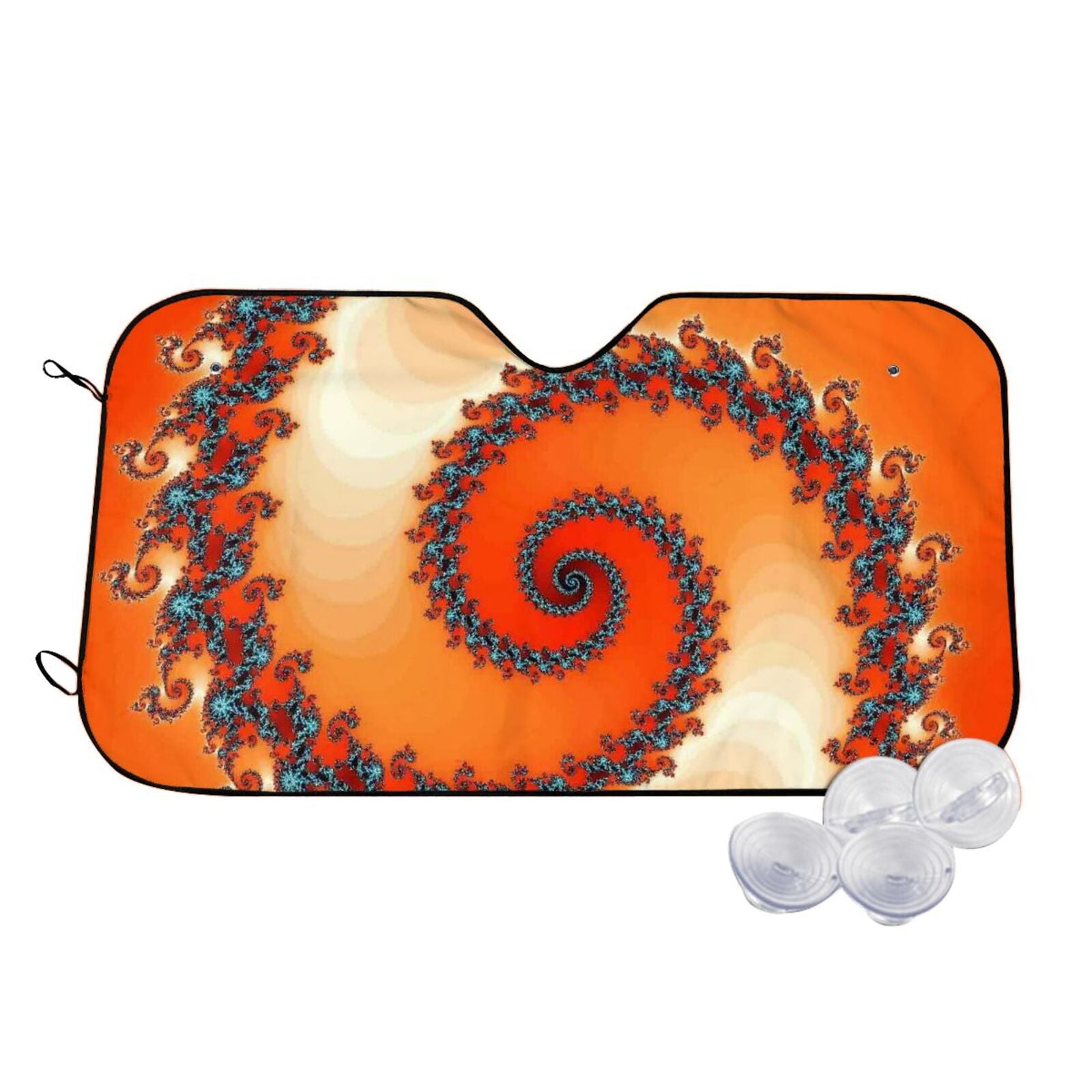 Daiia Orange Rotating Windshield Sun Shade for Car SUV Truck (Small ...