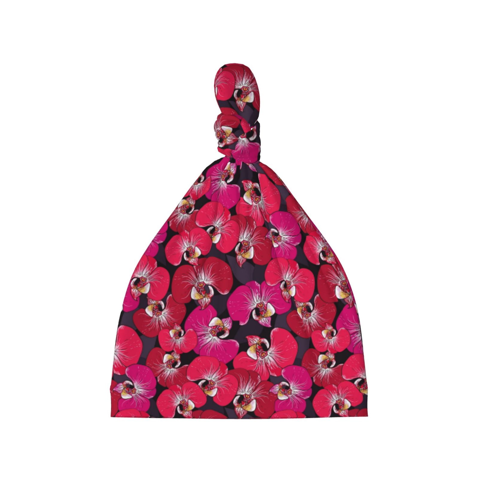 Daiia Orchids Flowers Pattern Baby Beanie Knit Toddler Hat Kids ...