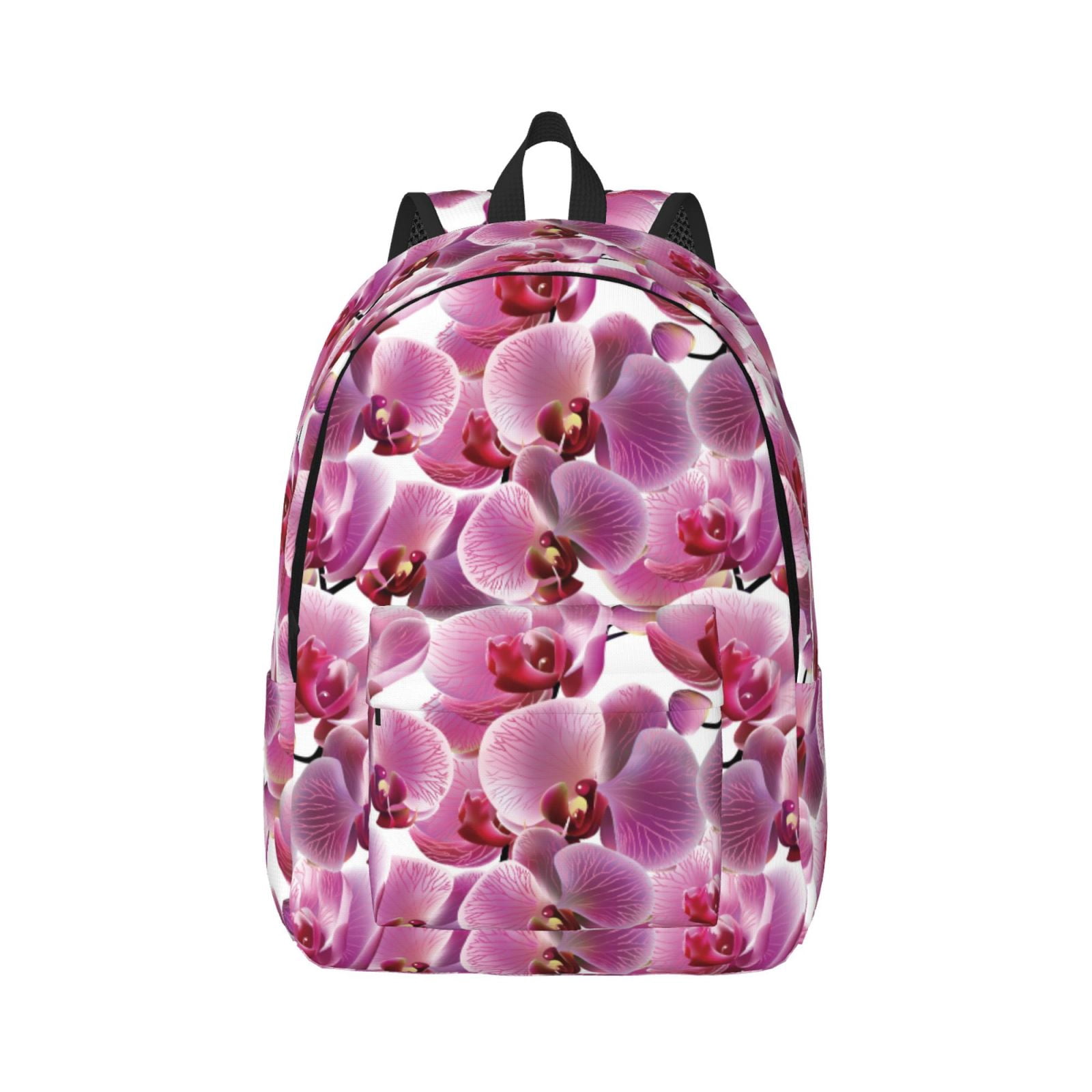 Daiia Orchids Flowers Vintage Canvas Backpack for Men and Women ,Hiking ...
