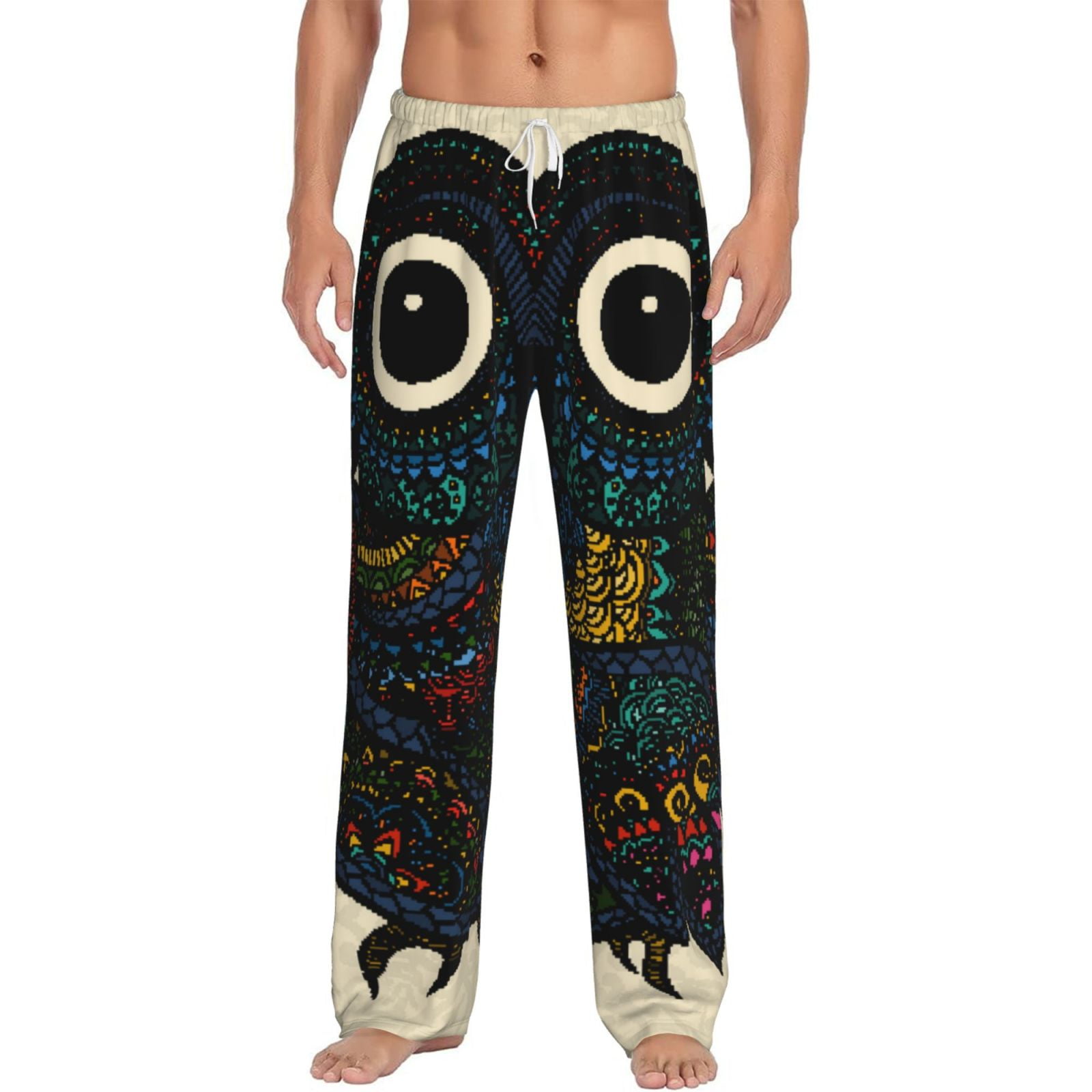 Daiia Owl with Mandala Men's Sleep Pant with Pockets and Drawstring ...