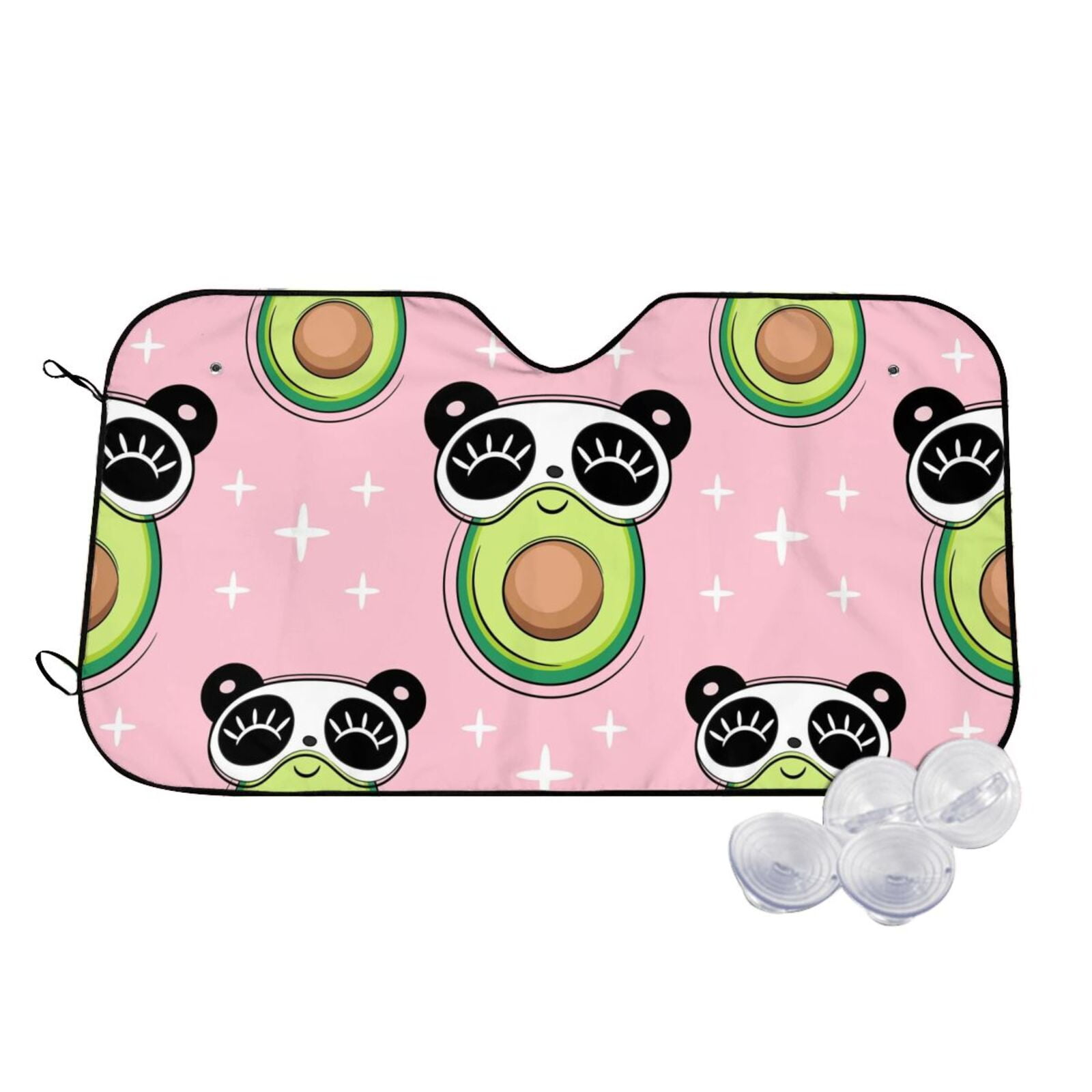 Daiia Panda Avocado Windshield Sun Shade for Car SUV Truck (Medium ...