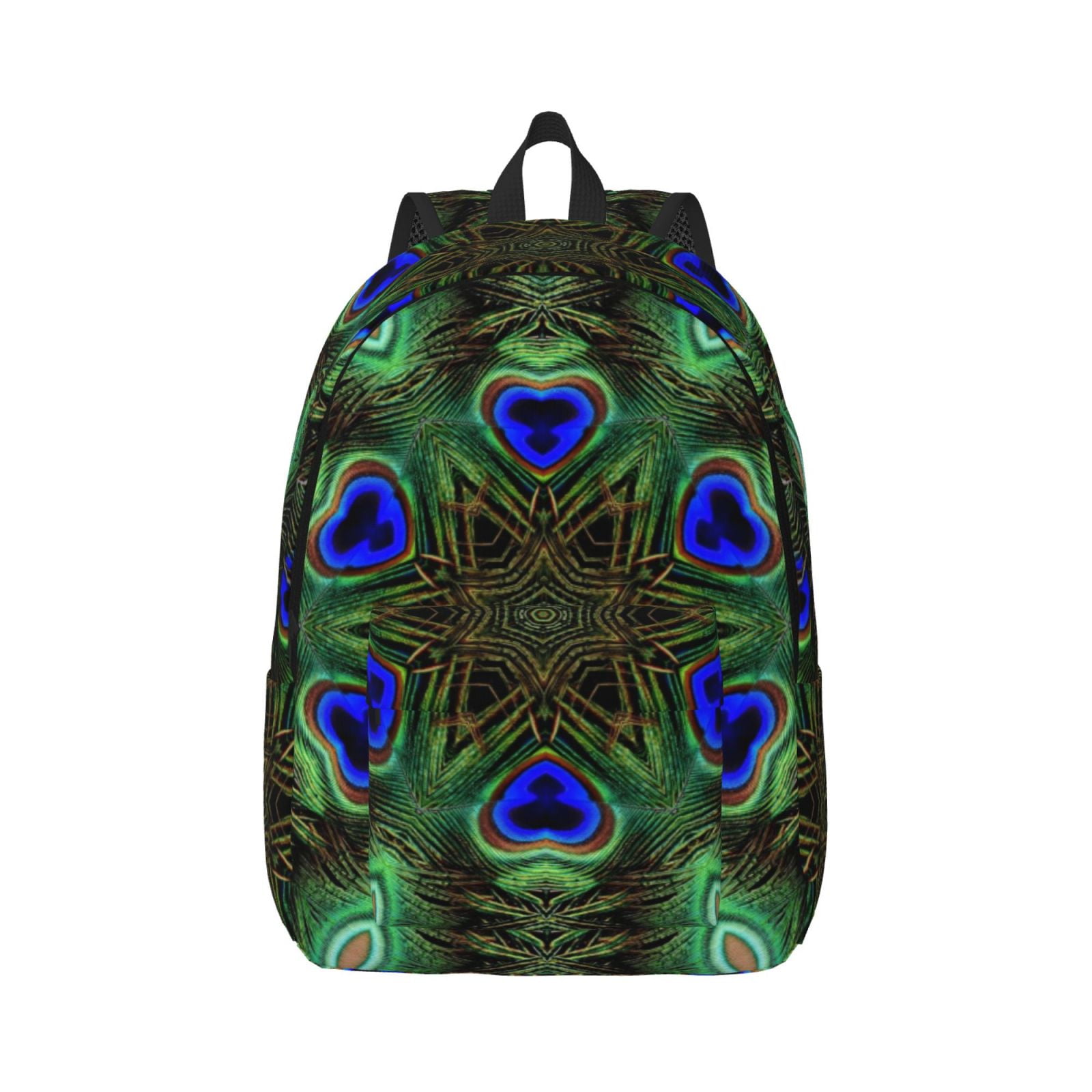 Daiia Peacock Feathers Vintage Canvas Backpack for Men and Women ...