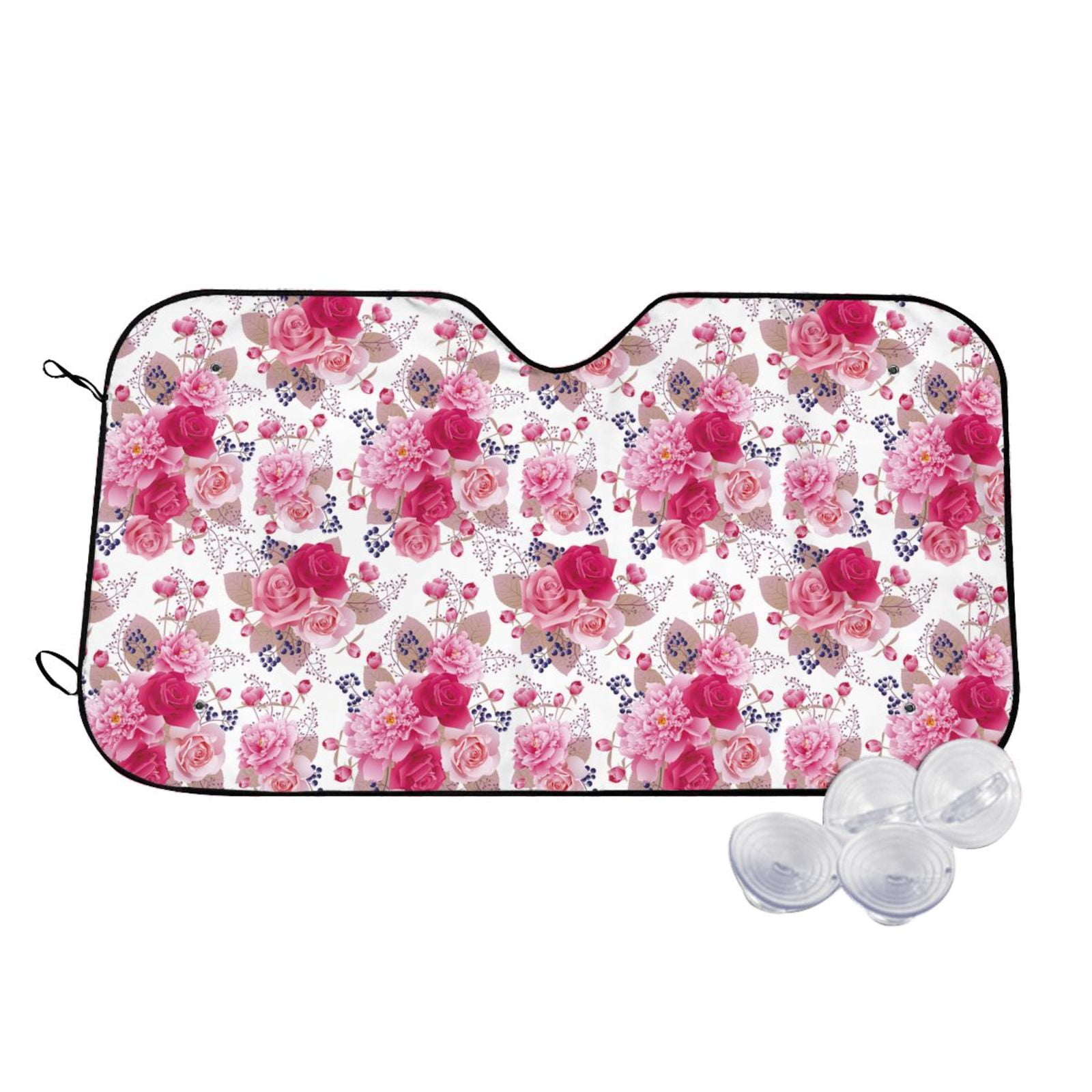Daiia Peonies And Roses Windshield Sun Shade for Car SUV Truck ( ), Car ...