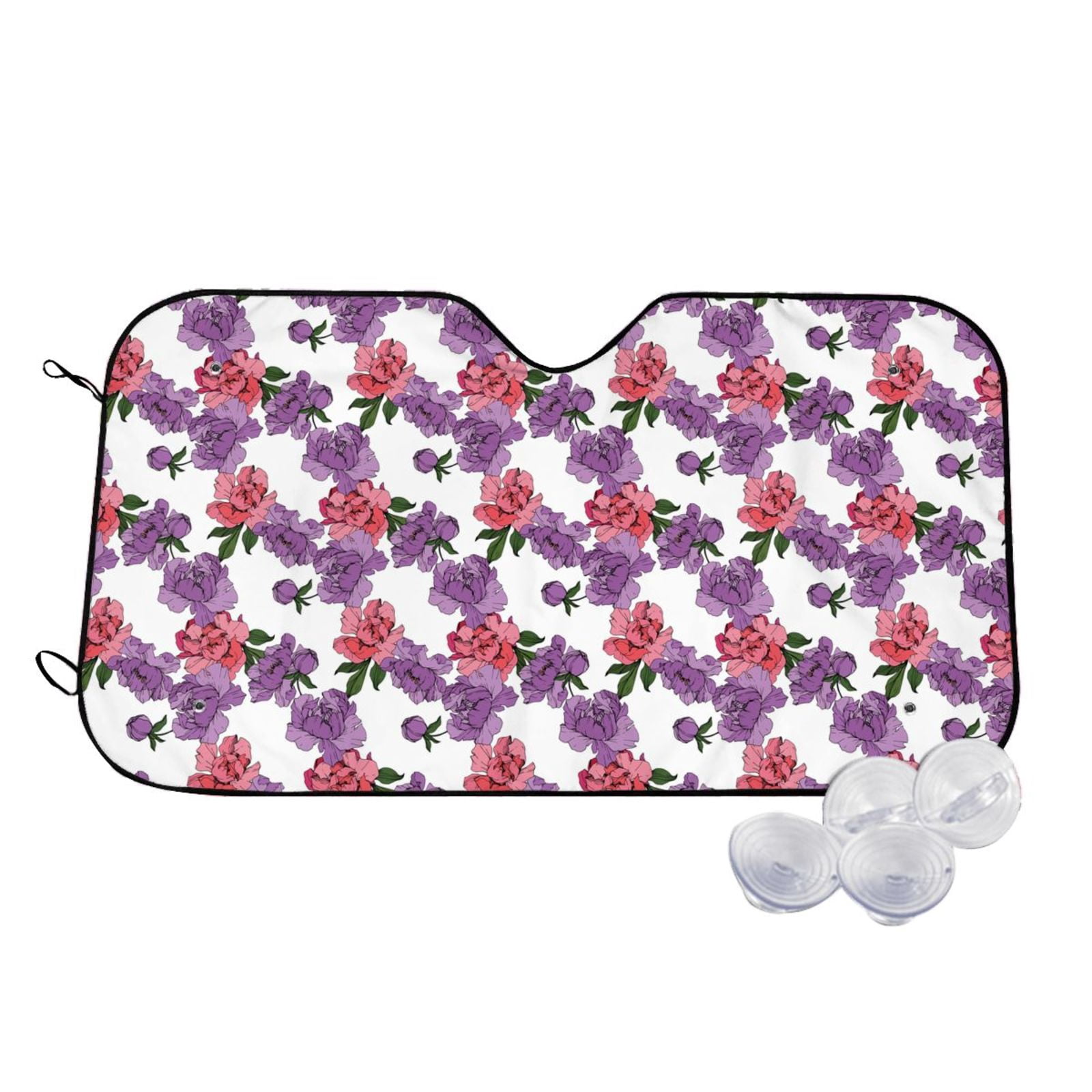Daiia Peonies Windshield Sun Shade for Car SUV Truck ( ), Car Sun Shade ...
