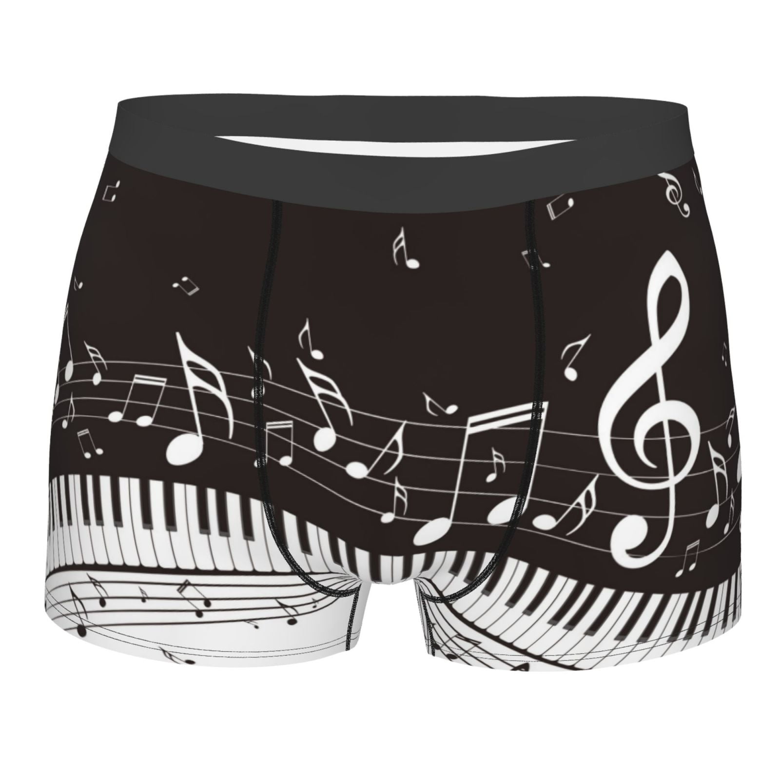Daiia Piano Keys With Musical Notes Men's Underwear Boxer Briefs ...