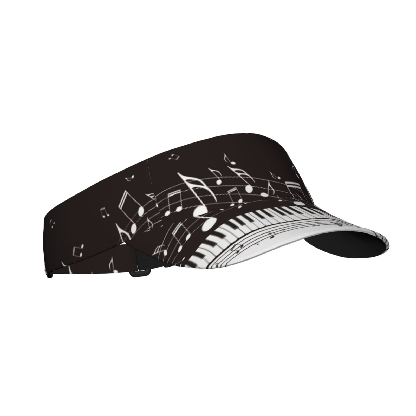 Daiia Piano Keys With Musical Notes Pattern Sport Sun Visor Hats Visor ...