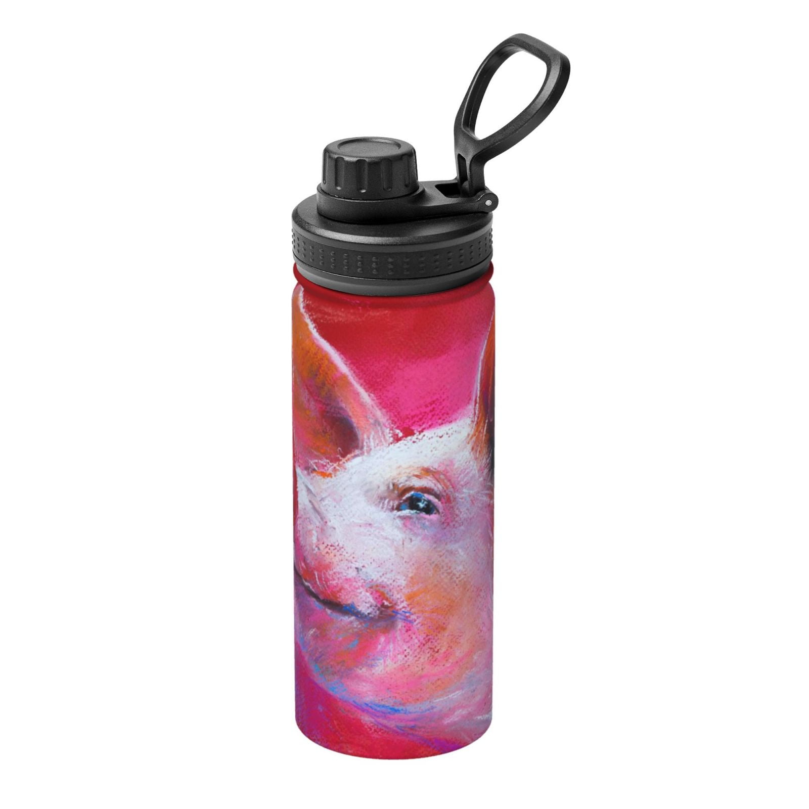 Daiia Pig Printed 18 OZ Sports Insulated Kettle Drinking Cup Water ...