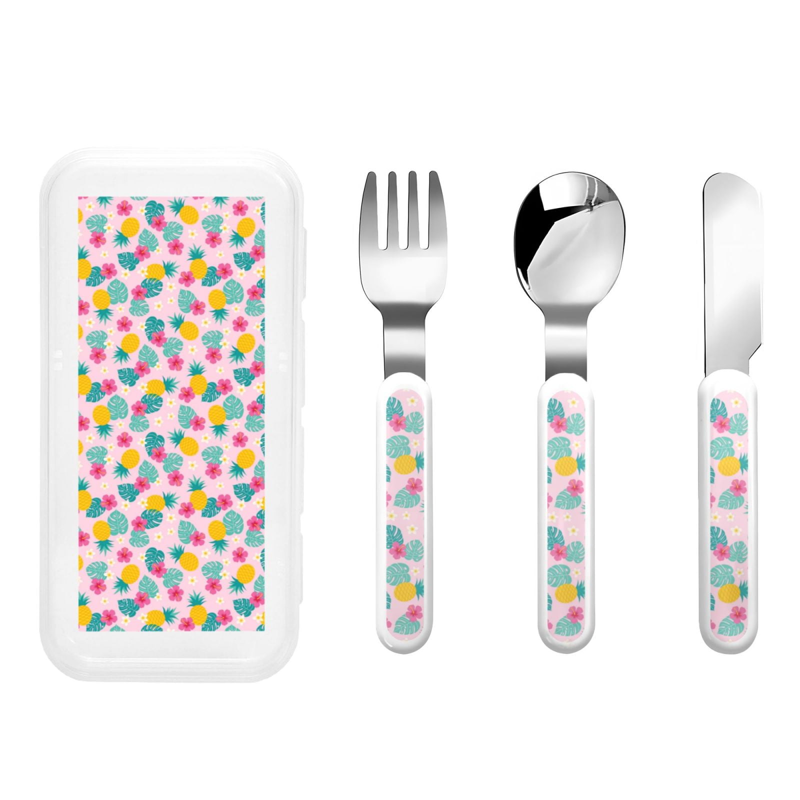 Daiia Pineapple And Leaves for Stainless Steel Kids Silverware Set ...