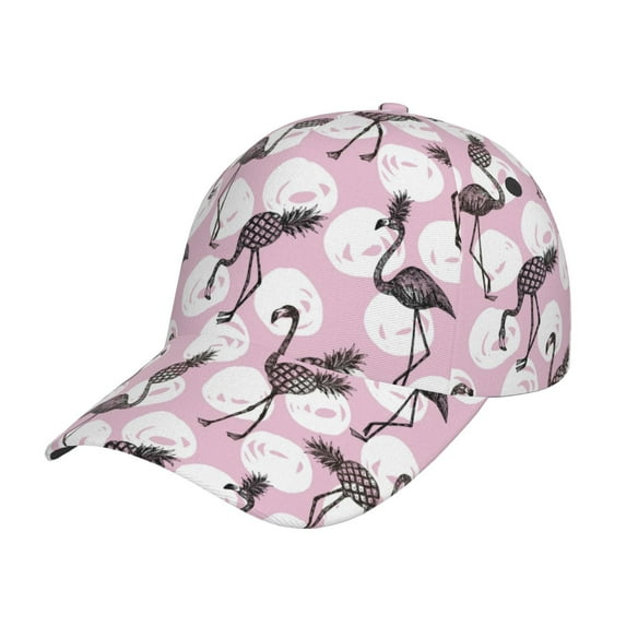 Daiia Pineapple Flamingo print Baseball Cap Men Women Golf Dad Hat ...