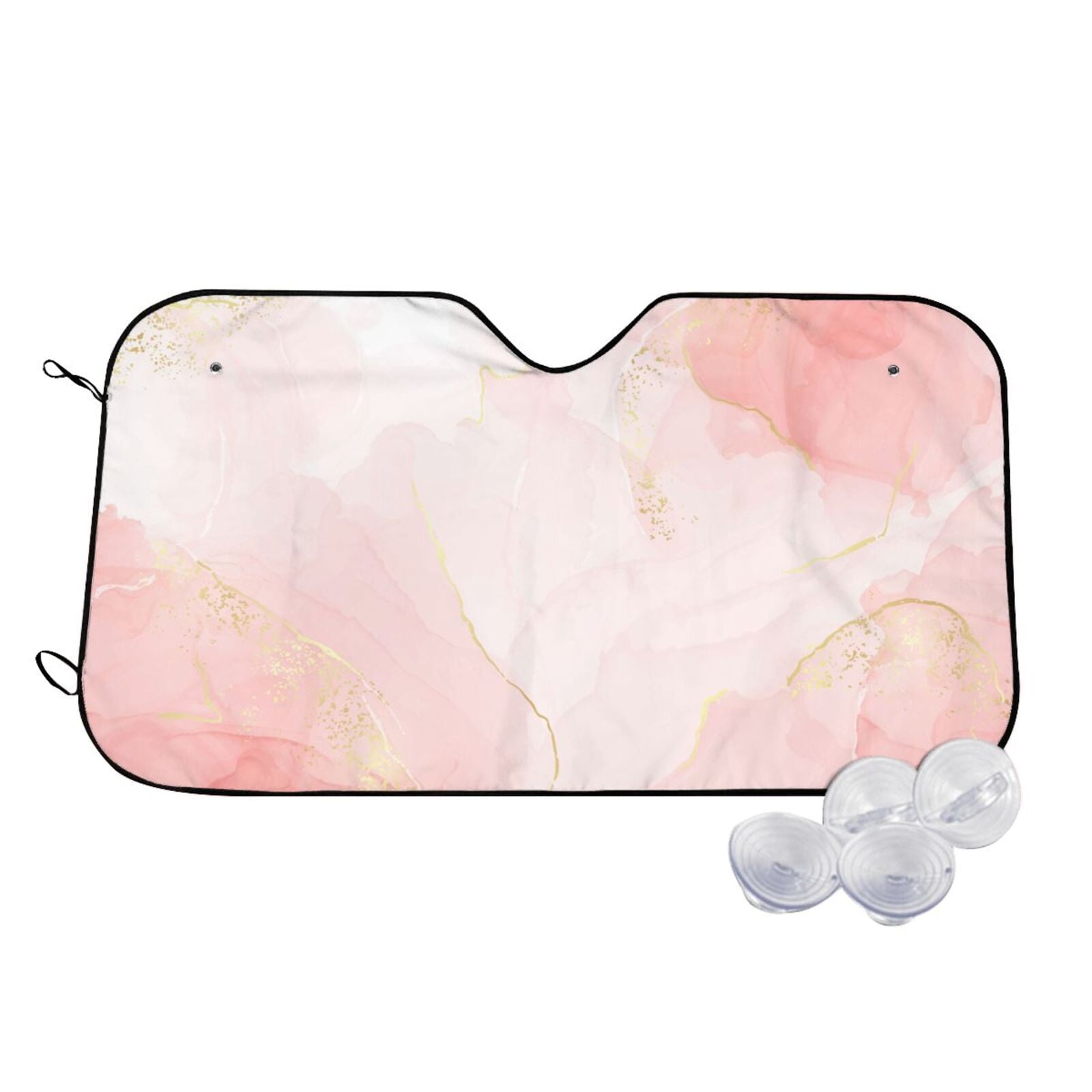 Daiia Pink Marble Windshield Sun Shade for Car SUV Truck (Medium ), Car ...