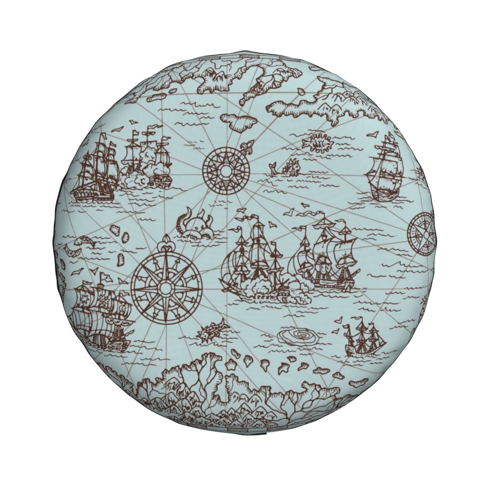 Daiia Pirate Adventure Map Tire Covers , Travel Trailer Camper Truck ...