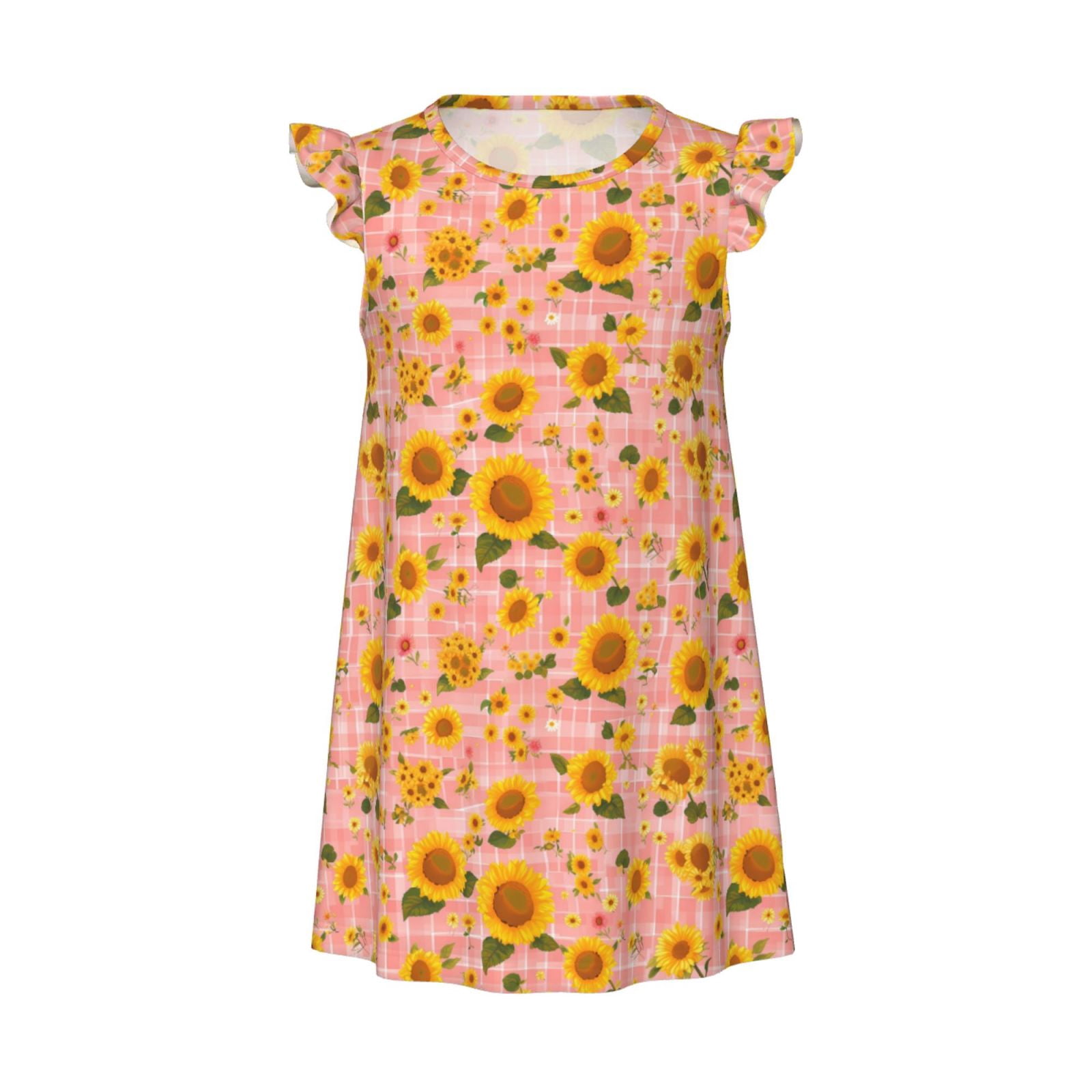 Daiia Plaid Sunflower Girls Nightgowns, Unicorn Nightgown Princess ...