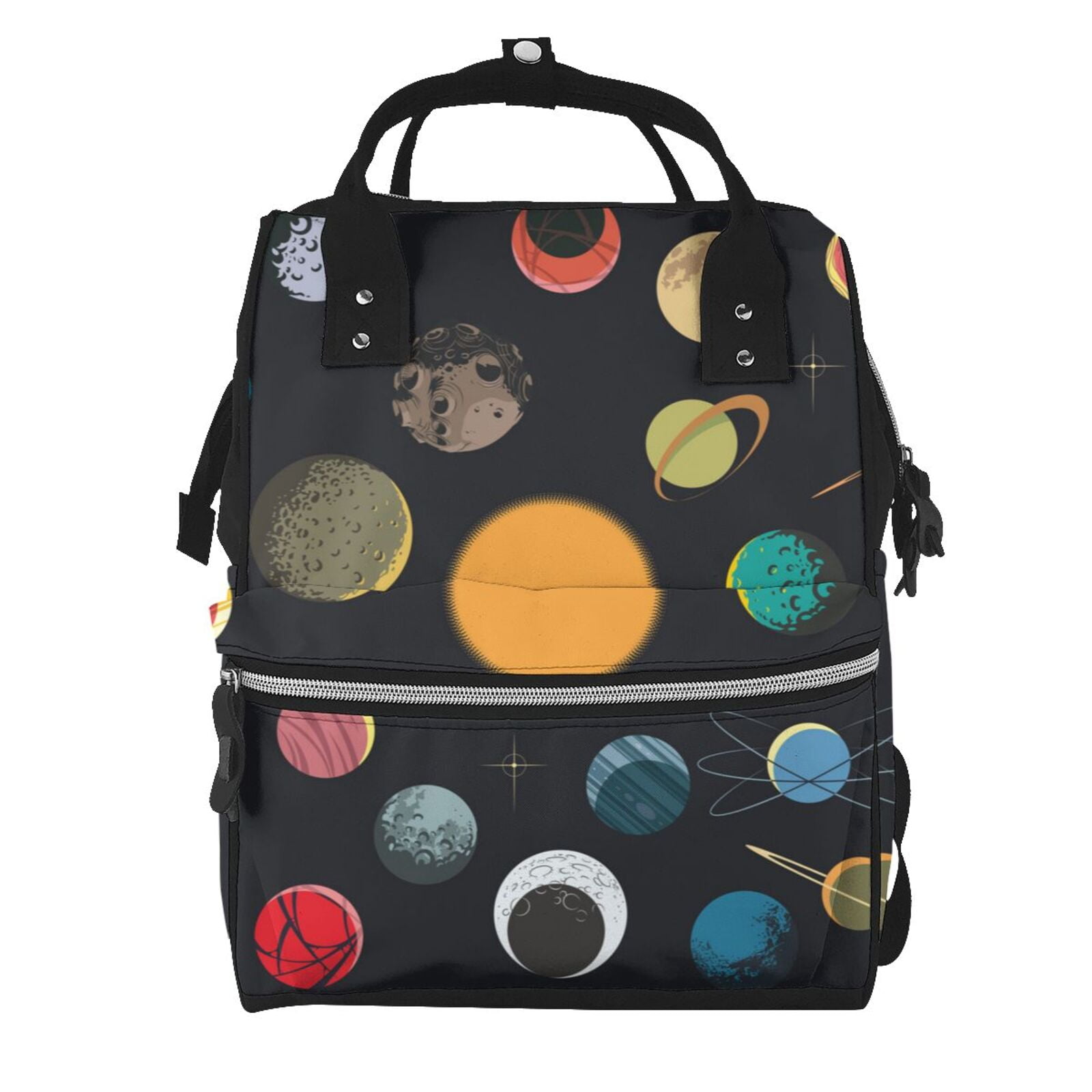 Daiia Planets And Their Moons Large Capacity Baby Bag Waterproof ...