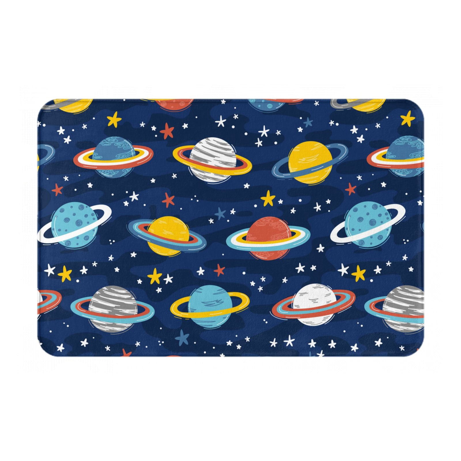 Daiia Planets and Stars Front Door Mat, Heavy Duty Durable Welcome Mat ...