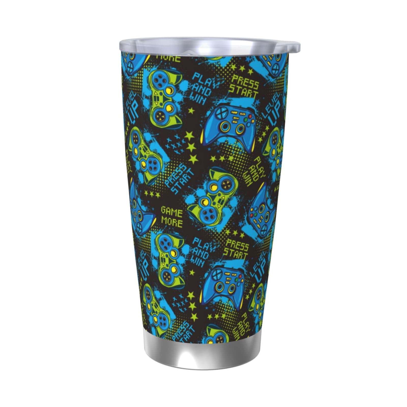 Daiia Play Game Printed 20oz Insulated Coffee Cup with Straw Topper ...