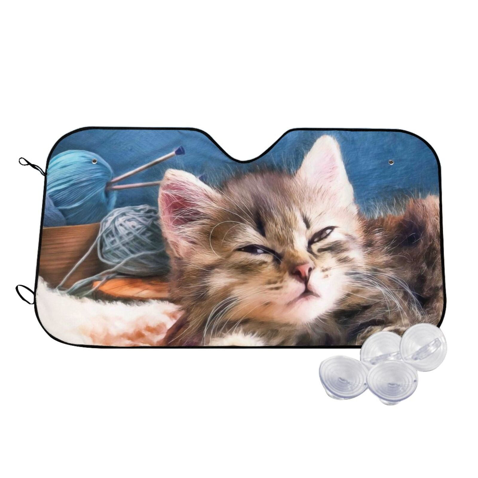 Daiia Playful Cat Windshield Sun Shade for Car SUV Truck (Medium ), Car ...