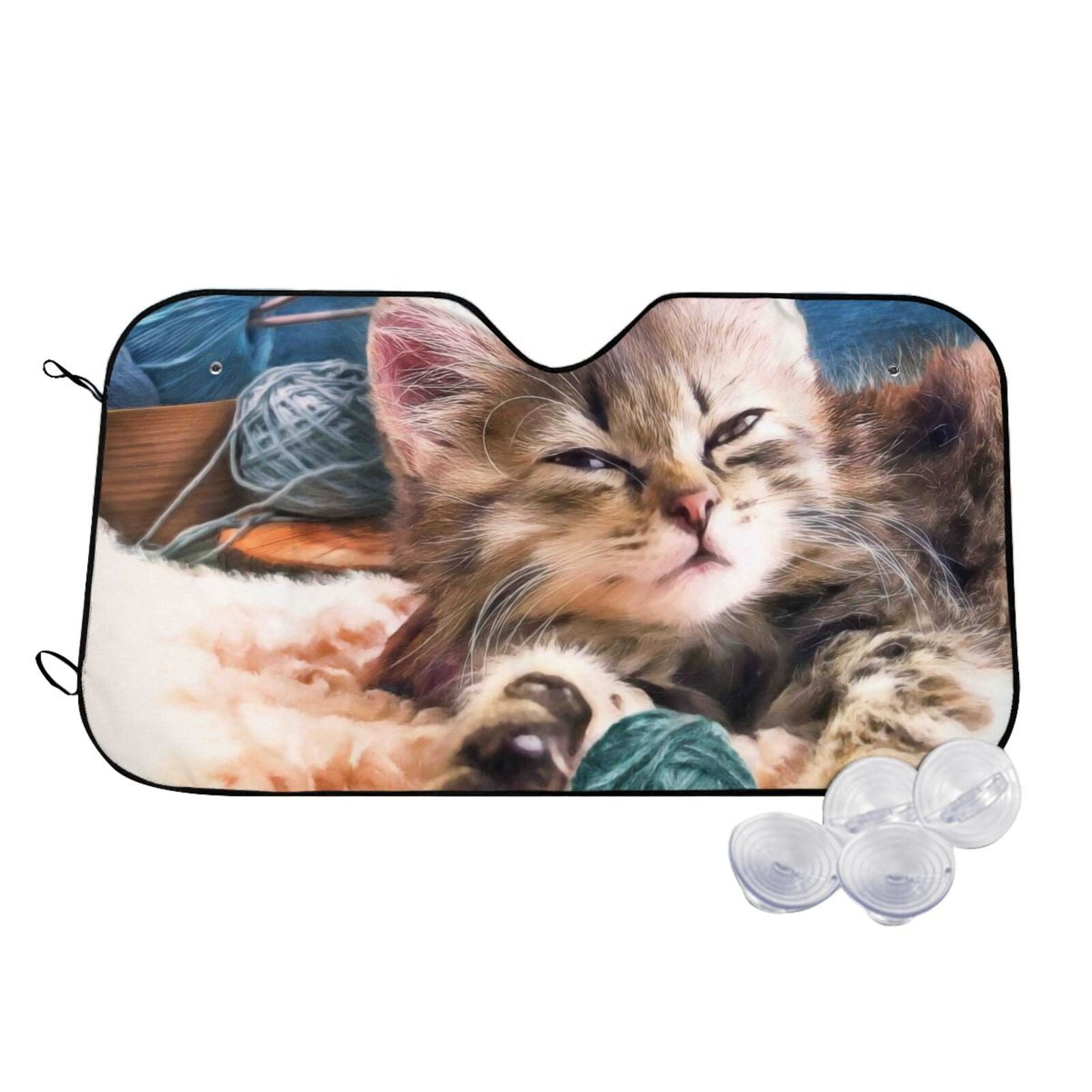 Daiia Playful Cat Windshield Sun Shade for Car SUV Truck (Small ), Car ...