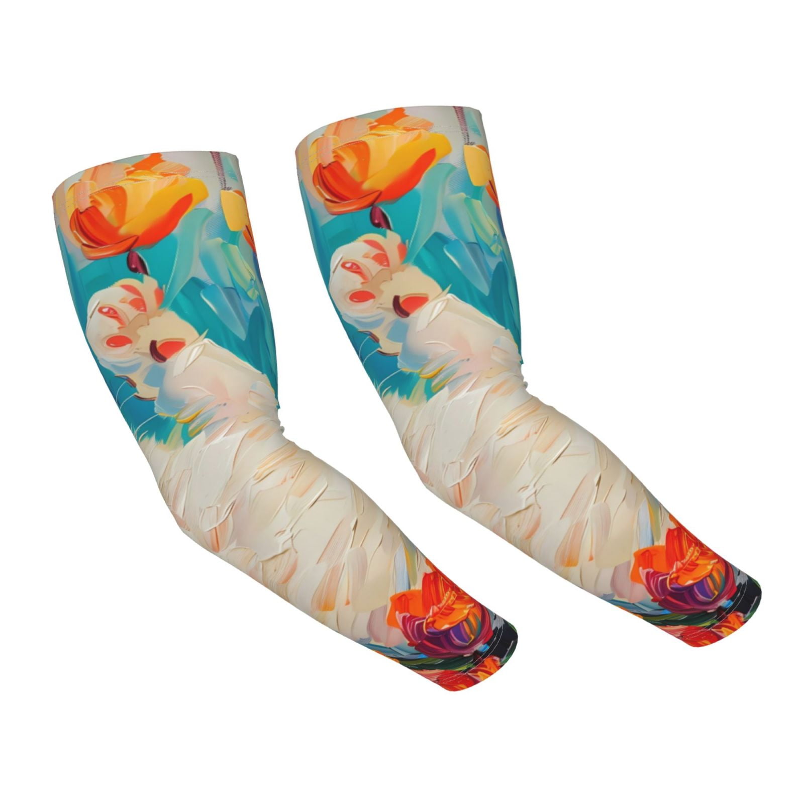 Daiia Playful Floral Cat UV Sun Protection Arm Sleeves - Cooling ...